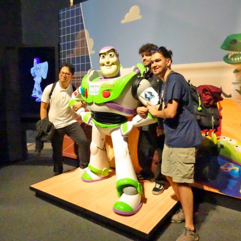 Students visit the exhibition 'The Science of Pixar' in Cosmocaixa
